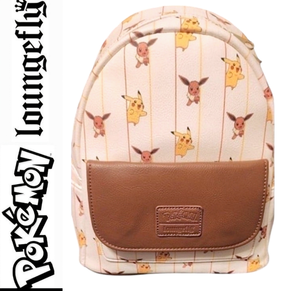 Loungefly Pokemon Pikachu & Eevee Mini Backback Nwot - Gem